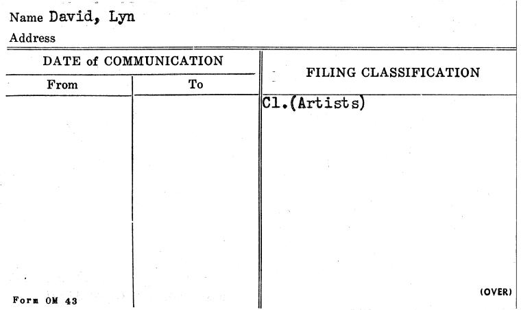 David, Lyn - NYPL Digital Collections