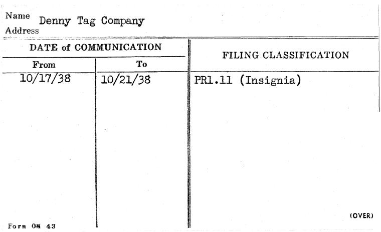 Denny Tag Company - NYPL Digital Collections