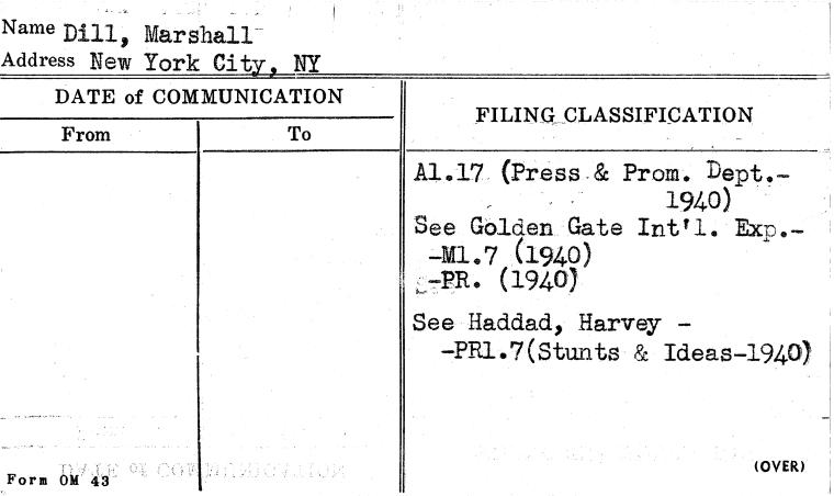 Dill, Marshall - NYPL Digital Collections