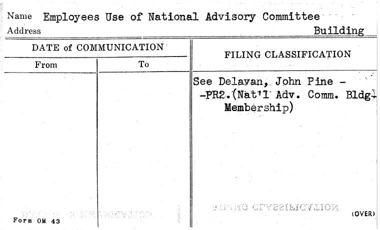 Employees Use of National Advisory Committee Building - NYPL Digital ...