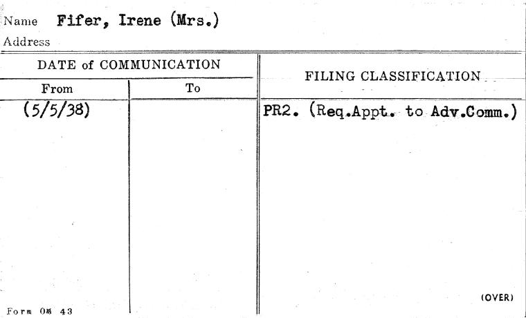Fifer, Irene (Mrs.) - NYPL Digital Collections