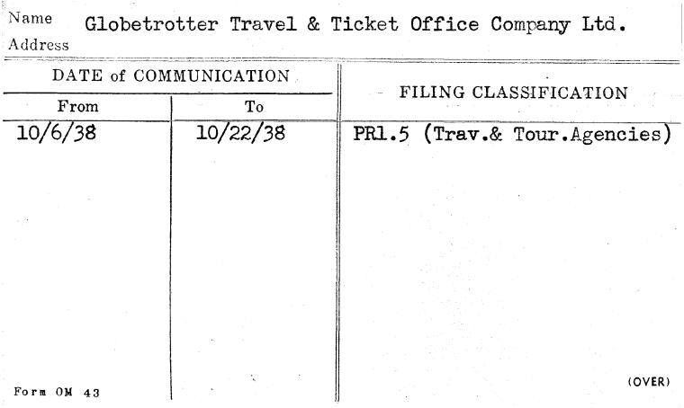 Globetrotter Travel & Ticket Office Company Ltd. - NYPL Digital Collections