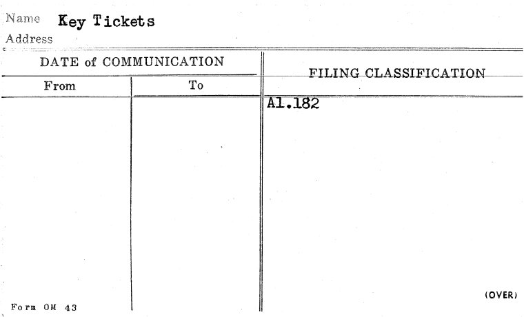 Key Tickets - NYPL Digital Collections