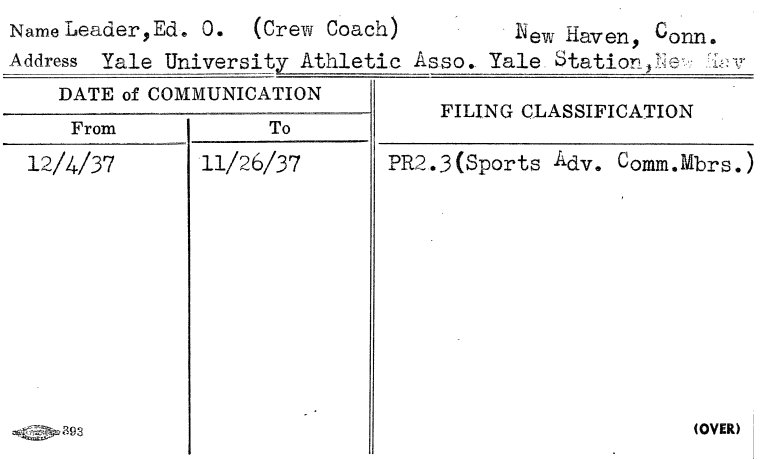 Leader, Ed. O. (Crew Coach) - NYPL Digital Collections