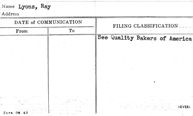 Lyons, Ray - NYPL Digital Collections
