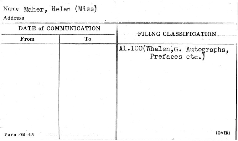Maher, Helen (Miss) - NYPL Digital Collections