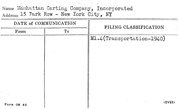Manhattan Carting Company, Incorporated - NYPL Digital Collections