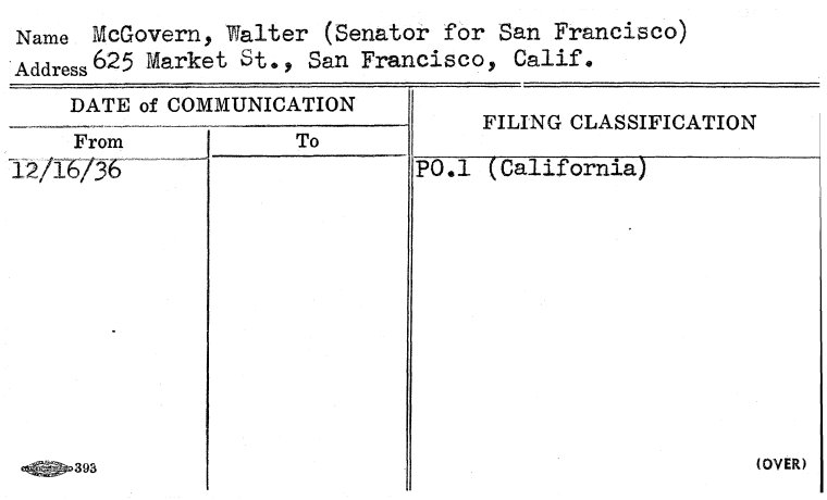 McGovern, Walter (Senator for San Francisco) - NYPL Digital Collections