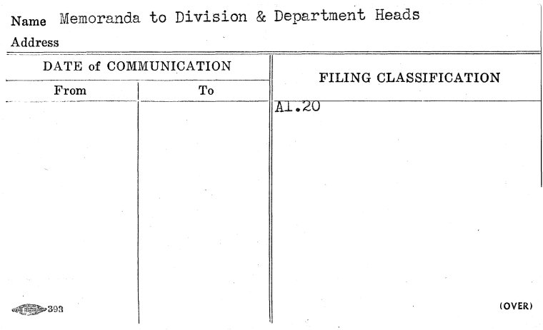 Memoranda to Division & Department Heads - NYPL Digital Collections