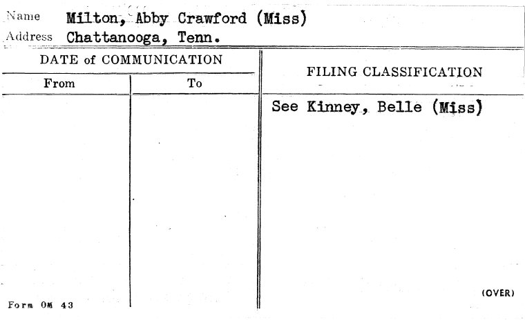Milton, Abby Crawford (Miss) - NYPL Digital Collections