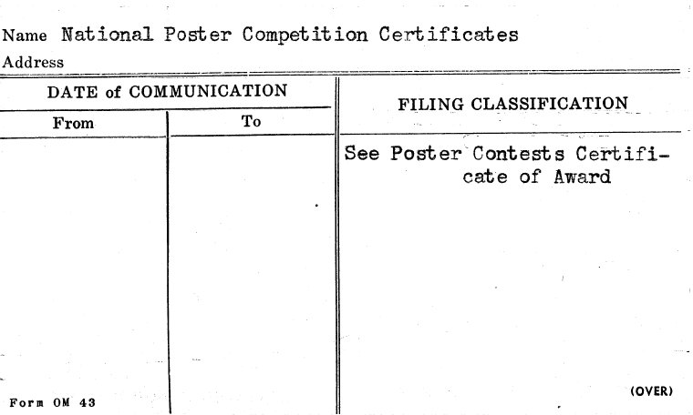 National Poster Competition Certificates - NYPL Digital Collections