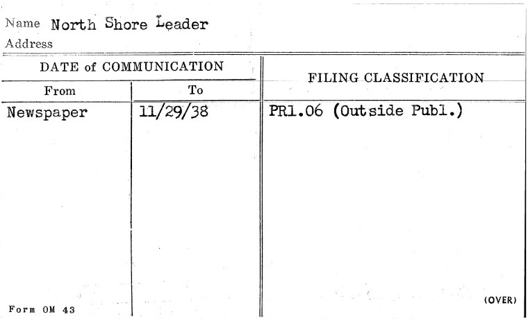 North Shore Leader - NYPL Digital Collections