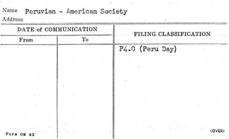 Peruvian - American Society - NYPL Digital Collections