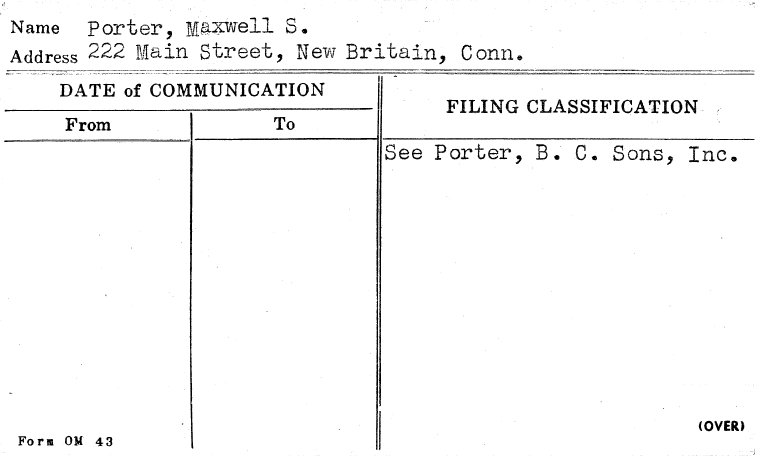 Porter, Maxwell S. - NYPL Digital Collections
