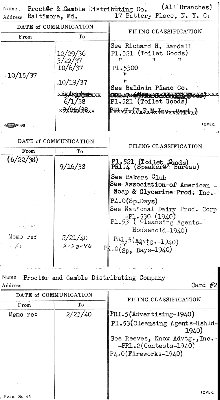 Proctor and Gamble Distributing Company, (All Branches) - NYPL Digital ...