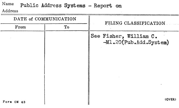 Public Address Systems - Report on - NYPL Digital Collections
