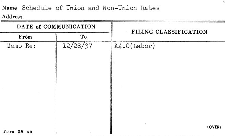Schedule of Union and Non-Union Rates - NYPL Digital Collections