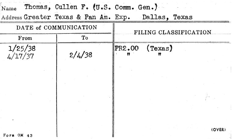 Thomas, Cullen F. (U.S. Comm. Gen.) - NYPL Digital Collections