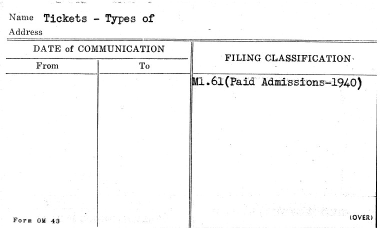 Tickets - Types of - NYPL Digital Collections