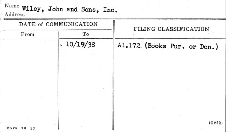 Wiley, John and Sons, Inc. - NYPL Digital Collections