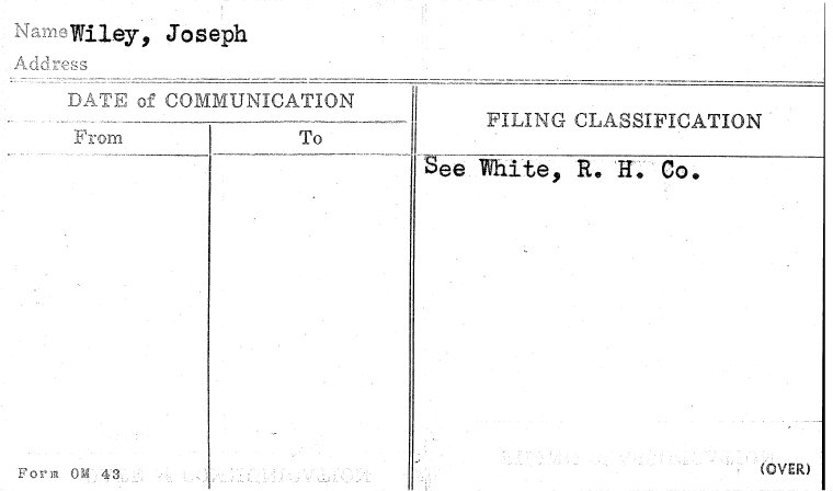 Wiley, Joseph - NYPL Digital Collections