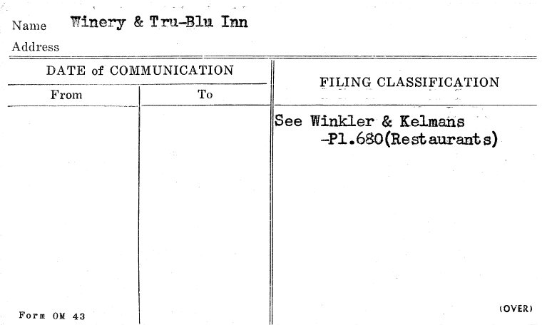 Winery & Tru-Blu Inn - NYPL Digital Collections